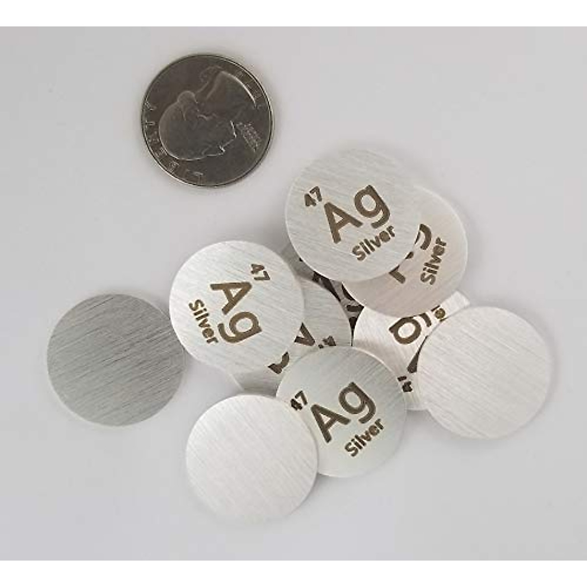 Silver (Ag) 24.26mm Metal Disc for Collection or Experiments