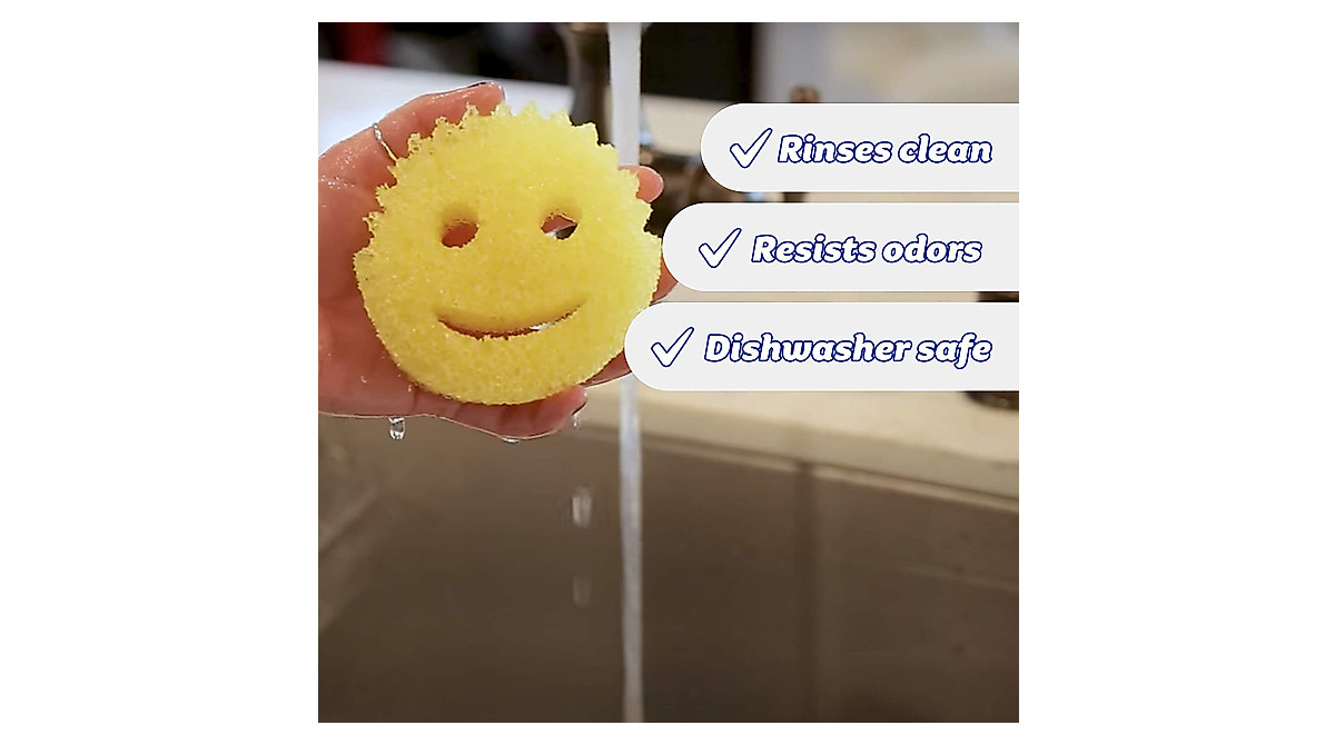 Scrub Daddy Grey: Versatile Scratch-Free Dish Sponge with FlexTexture