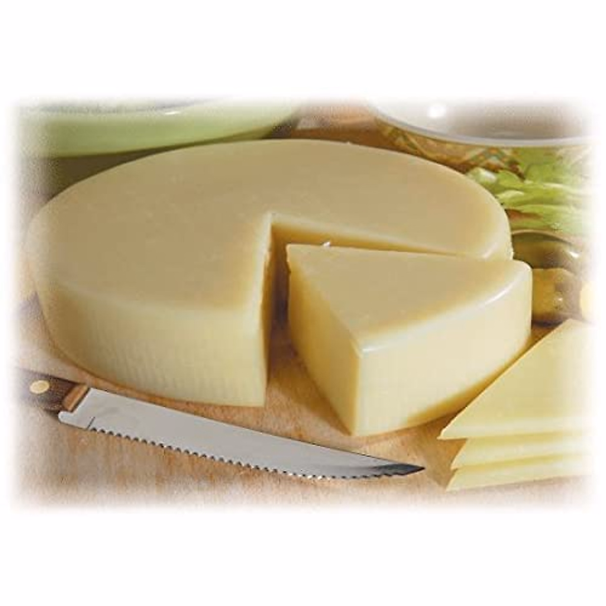 Al Amin Foods Atlanta Kashaval Cheese Sheep's Milk Cheese Aprox. N.W 1.75 LB 1 Wheel, White