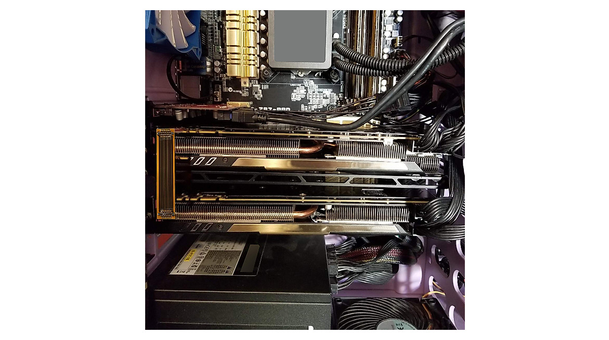 GELRHONR SLI Bridge 2 Way 10cm 26pin Flexible Nvidia Crossfire Cable