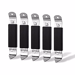 5 Pack Magnetic Bottle Openers Stainless Steel Flat Bottle Opener, Solid and Durable Beer Openers Small Bottle Opener Can Tapper with Magnet for Camping and Traveling