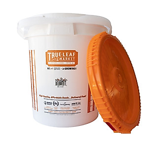 5 Gallon Bucket with Easy On/Off Ratcheting Lid - 1 Bucket - HDPE, Food Grade, BPA Free - Gardening & Composting Info - All Purpose Pail