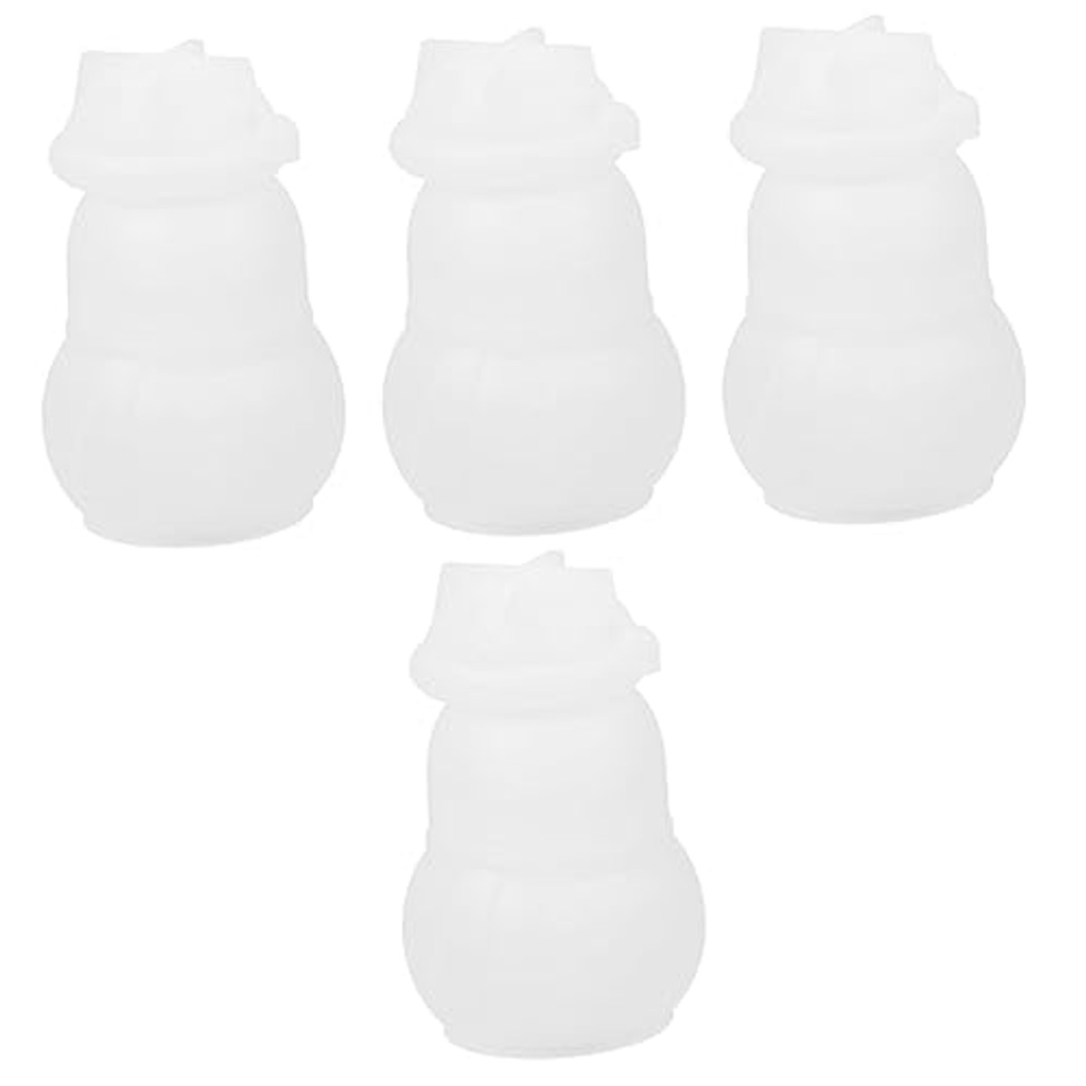 FAVOMOTO Resin Jar Molds 4 Sets Snowman Jar Mold Snowman Storage Holder Epoxy Resin Moulds Resin Tray Molds Jewlery Holder Stencils for Crafts Silicone Mold with Lid Snowman Mold