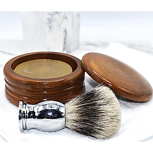 Parker Safety Razor Parker Genuine Honey Mango Wood Shaving Soap Bowl from
