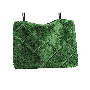 WOWOWMEOW Snuggle Bird Nest Parrot Plush Hanging Tent Warm Hut Cage Hammock (M, Green)