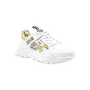 VERSACE JEANS COUTURE Men Speedtrack Sneakers Gold - White 10.5 US