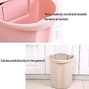 LEGU Trash cans Hanging Trash Can Small in-Cabinet Kitchen Garbage Bin Can Easy Attached to Cabinet Door Kitchen Drawer Car Waste Can Garbage Cans (Color : Purple)