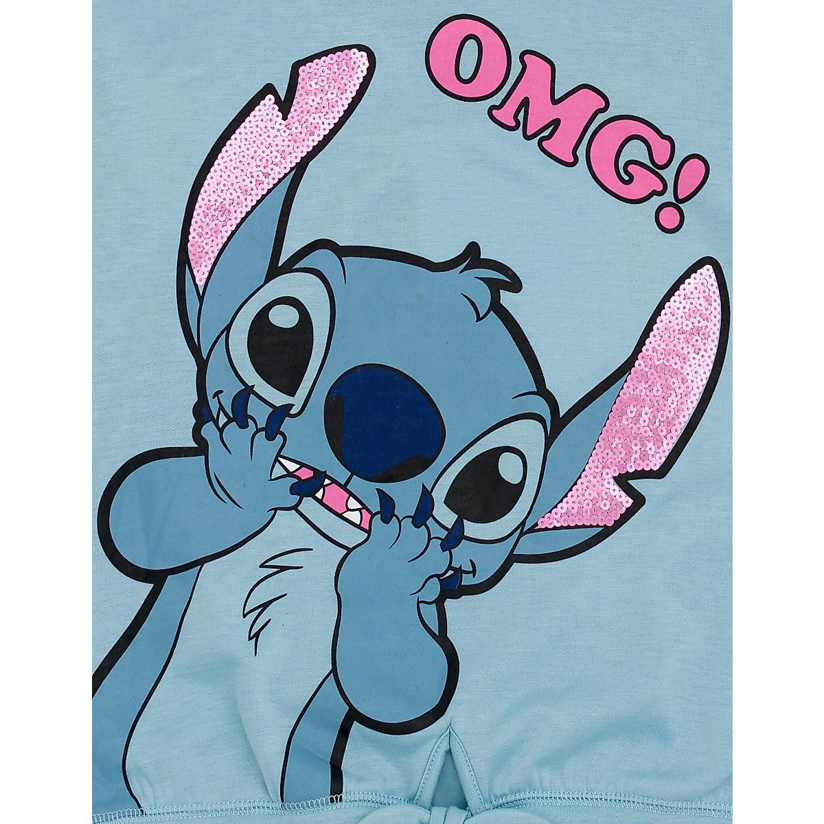 Disney Lilo & Stitch Little Girls Pullover FleeceHoodie and Leggings Outfit Set Blue 7-8