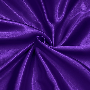 Homiest Purple Satin Fabric by The Yard, 1 Yard x 58 Inch Charmeuse Satin Fabric Silky & Shiny Cloth Fabric, Smooth Bridal Satin Fabric for Wedding Dress, Clothing Making, DIY Crafts, Sewing