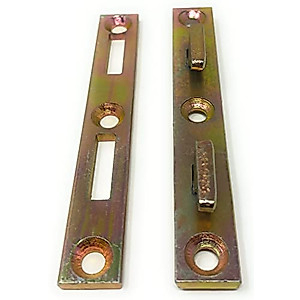 METAL MAGERY Bed Rail Fasteners 4" Set of 4 Bed Rail Brackets Heavy Duty Bed Frame Rail Hardware