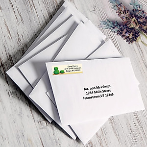 Teryiaco Personalized Return Address Labels - 11 Designs, Set of 250, Small Size 3/4" x 2-1/2"inches, self-Adhesive Flat Sheet Labels, Custom self-Adhesive Sticker Rolls (Daisy)