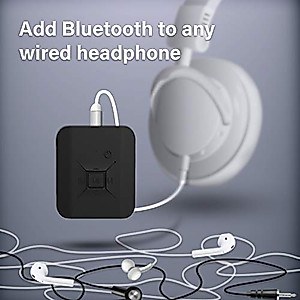 Asseso AP1 Portable Bluetooth 5.0 USB DAC/Headphone Receiver with aptX, aptX Low Latency, AAC, Discrete Cirrus Logic DAC, Low Noise Floor, Cord Management, Built-in Microphone