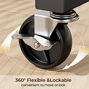 HYSEYY Portable Clothing Clothes Garment Rack Wheels,46.5" L Sturdy Clothing Racks for Hanging Clothes, Metal Wardrobe Closet Rack Clothes Storage Organizer for Coats, Shirts, Dress,Black