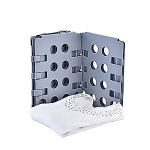 Wesuy Shirt Folding Board, 27.56 x 22.44 T Shirt Folder, Easy and Fast Flip Fold Clothes Folding Board, Durable Plastic Laundry Folders Collapsible Liner for Easy Storage and Travel (Gray)