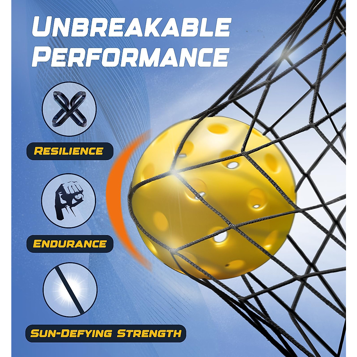Pickleball Net - 22 FT USAPA Regulation Size Portable Pickleball Net, Pickle Ball Net with Exclusive Ball Holder, 4 Pickleballs & Carry Bag, Pickle Ball Net for Outdoor Indoor Driveway Backyard White