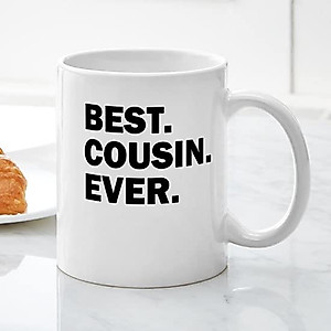 CafePress Best. Cousin. Ever. Mugs Ceramic Coffee Mug, Tea Cup 11 oz