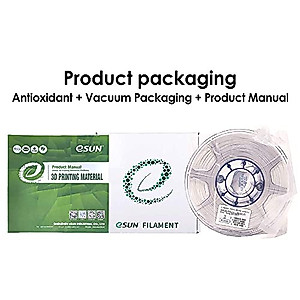 eSUN Carbon Fiber Filled Nylon Filament 1.75mm, PA CF 3D Printer Filament, 1KG Spool 3D Printing Filament for 3D Printers, Natural