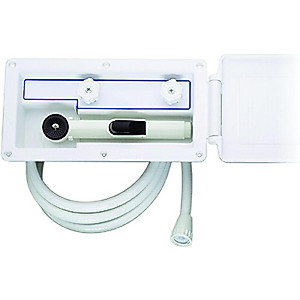 Attwood 4131-4 Aft-Deck Hot and Cold Freshwater Exterior Boat Shower Box Kit