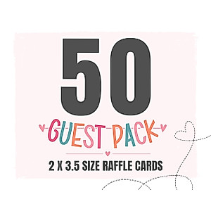 Graceful Floral Diaper Raffle Tickets, Rustic Baby Shower Games for Prizes, Girls Baby Shower Diaper Raffle Invitation Insert Cards Pink and Gold, 50 Pack