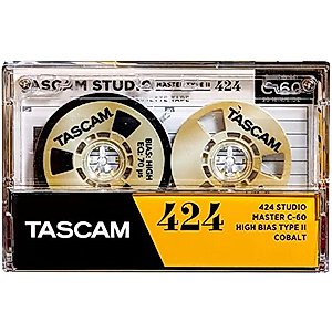Tascam Master 424 High Bias Type II Cobalt Studio Cassette, Multi (MASTR CAS)