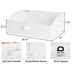 StorageWorks 3-Pack Foldable Trapezoid Storage Bins with 4-Pack Closet Storage Cubes