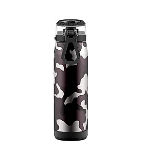 ZULU Swift Stainless Steel Vacuum Insulated Water Bottle with Silicone Straw, 20oz (Camo)