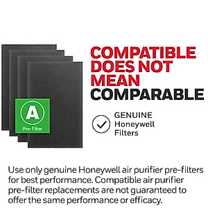 Honeywell HRF-A300 Air Purifier Pre Kit Filter, 4-Pack - Allergen Air Filter Targets Dust, VOC, Pet, Kitchen, and Wildfire/Smoke Odors