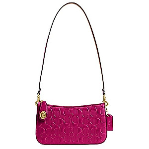 COACH Patent Signature Leather Penn, Magenta