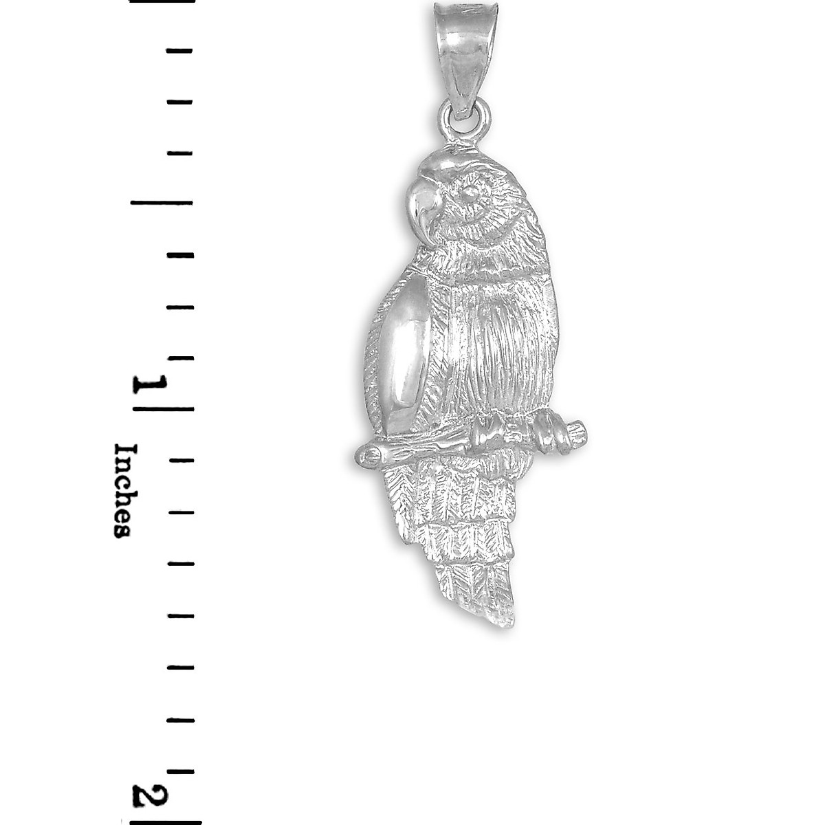 925 Sterling Silver Amazon Parrot Charm Pendant
