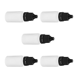 Bettomshin 20Pcs 10ml PE Plastic Dropping Bottles, Thin Mouth Vial of Squeezable Liquid Eye Liquid Dropper, Liquid Sample Seal Storage Bottle with Black Cap