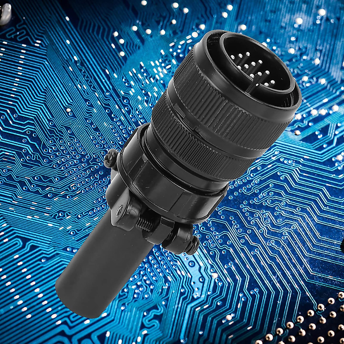 Kadimendium 14 Pin Male Plug Stainless Steel Industrial Cord Mounted Male Power Connector TIG Welding Accessories Fit for Miller Welder