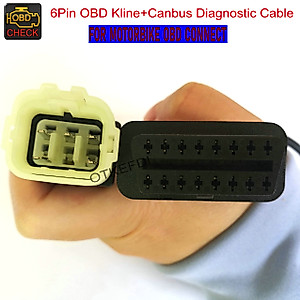 OTKEFDI OBD 6Pin Motorbike Diagnostic Adapter,Duke RC Motors Kline CAN-Bus OBD2 Diagnosis Connector 40CM