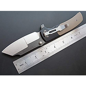 Eafengrow EF69 Pocket EDC Knife with Clip,Flipper Folding Knife for Camping Survival and Outdoor Activities Liner Lock. (EF69-desert)