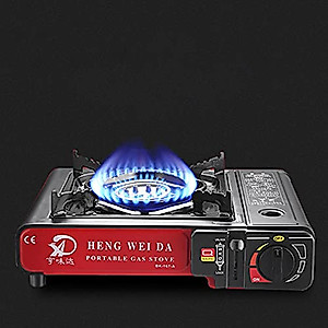 Portable Stove Outdoor Heavy Duty Portable Butane Stove Burner Outdoor Gas Cooker Burner Windproof Barbecue Stove Cassette Gas Stove for Camping Picnic Camping Backpack