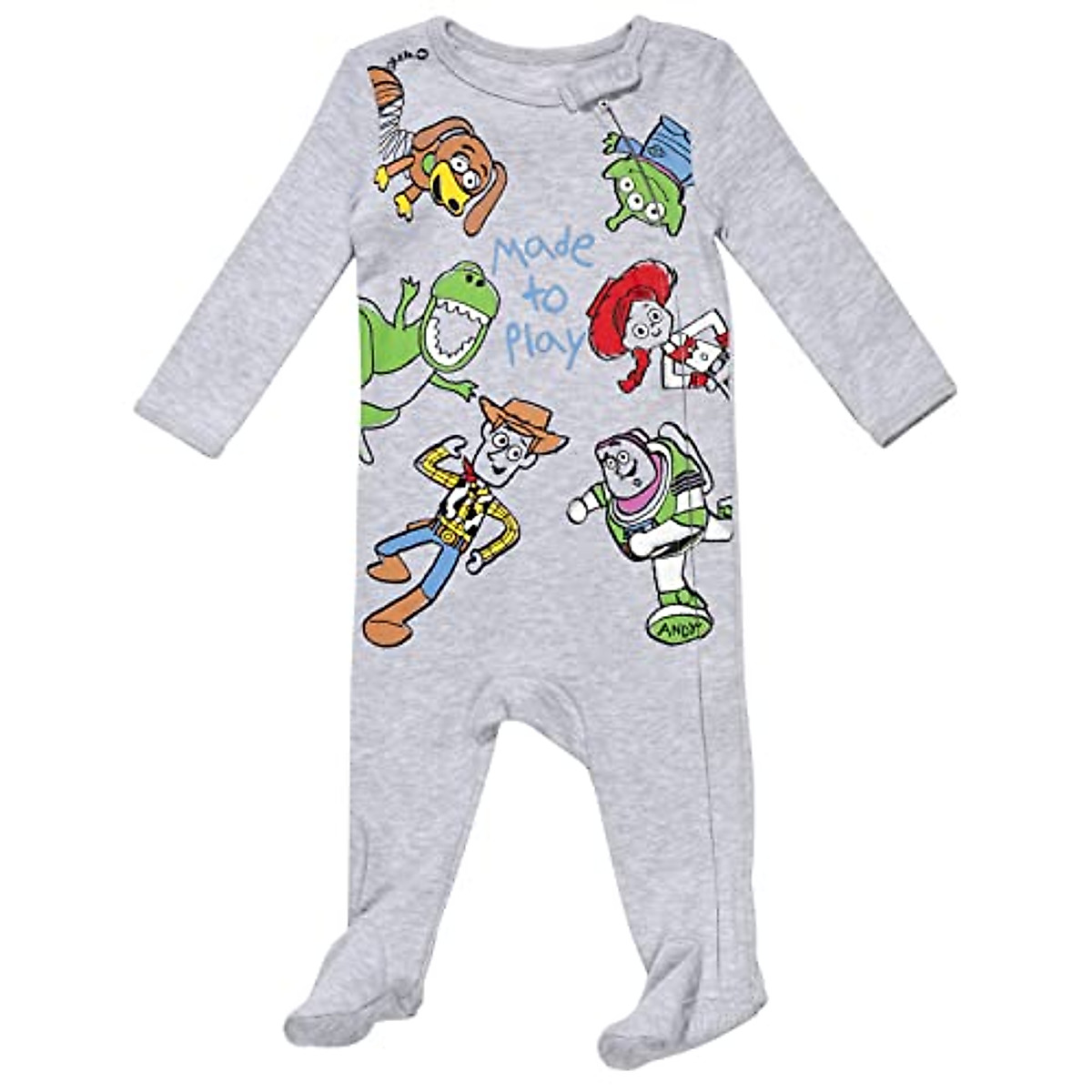 Disney Pixar Toy Story Buzz Lightyear Woody Newborn Baby Boys 2 Pack Zip Up Sleep N' Play Coveralls 3-6 Months