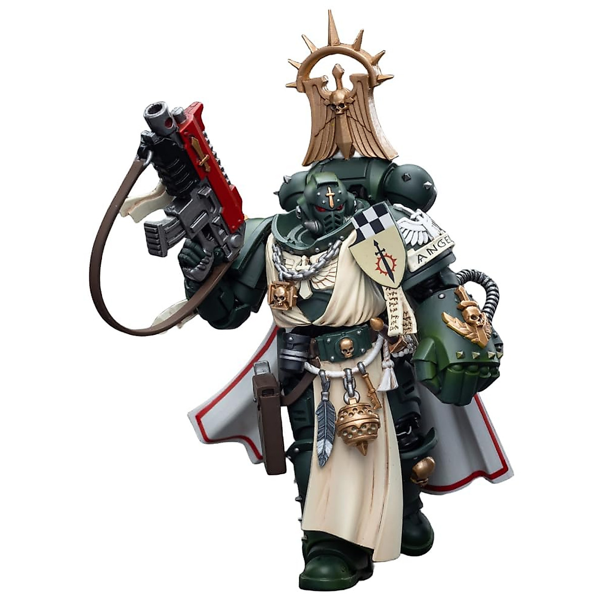 HiPlay JoyToy Warhammer 40K Collectible Figure: Dark Angels Master with Power Fist 1:18 Scale Action Figures JT7691 (JT7691)