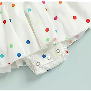 Infant Baby Girl Summer Rainbow The Very Hungry Caterpillar Romper Dress Ruffle Sleeve Bodysuit Sunsuit Outfit Birthday (18-24 months)