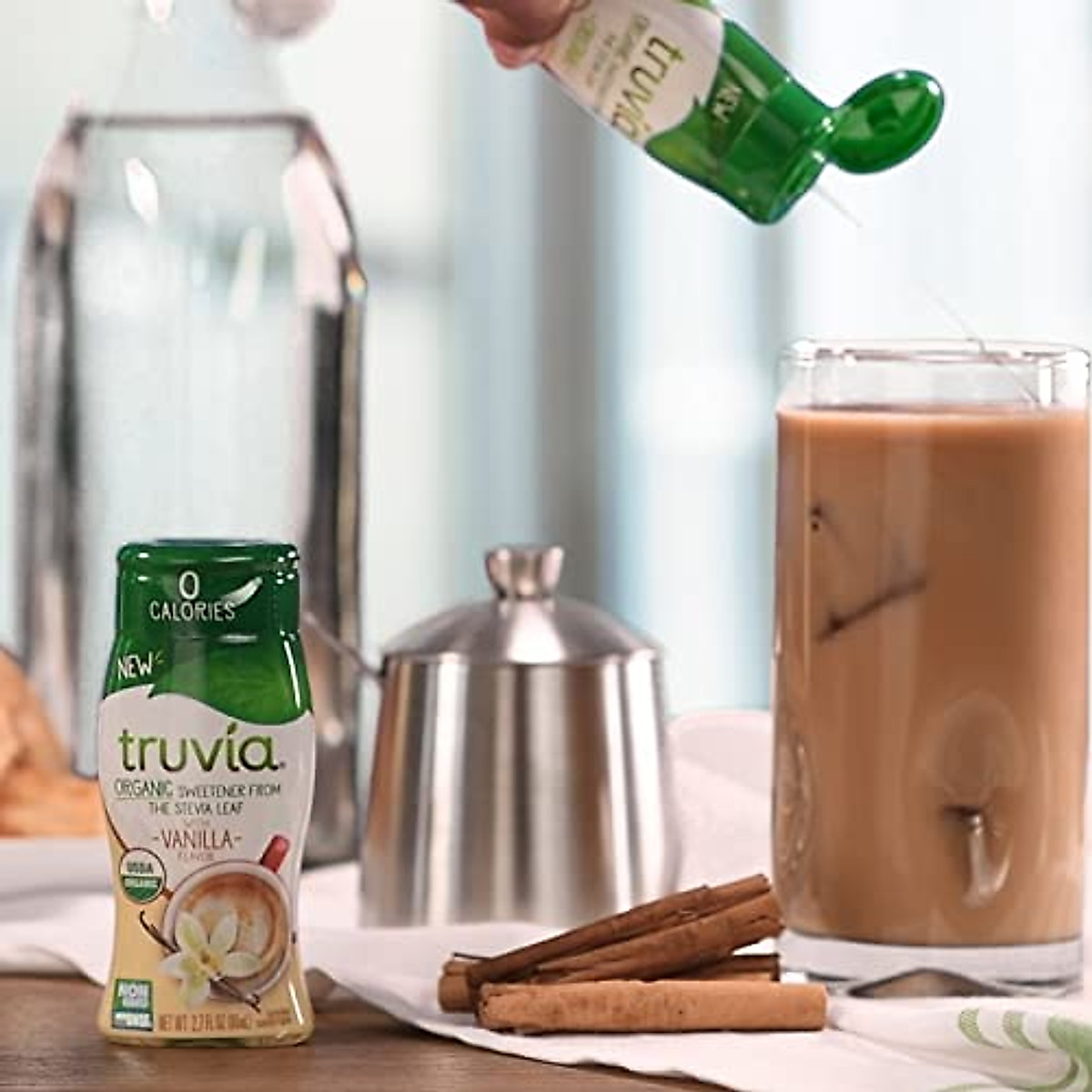 Truvia Organic Zero-Calorie Liquid Stevia Sweetener, 2.7 fluid ounce bottle, Vanilla flavor