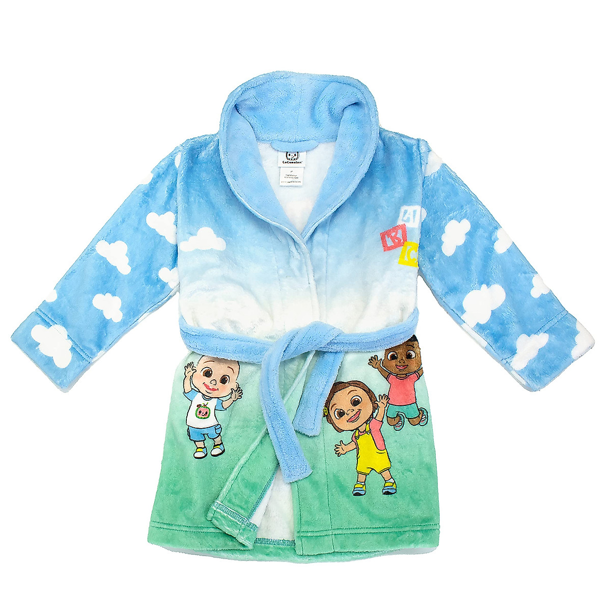 Cocomelon Toddler Boys JJ Playtime 3D Plush Robe (as1, age, 2_years, CoComelon Bus, 2T)