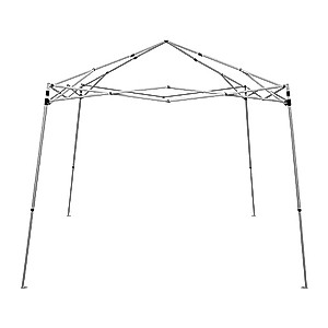 Caravan Canopy V Series 12 by 12 Foot Outdoor Shade Instant Canopy Kit with Steel Frame and 150D Polyester Canopy Top, 3 Leg Height Settings, White