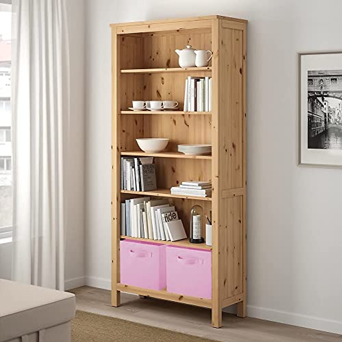 ShellKingdom Storage Bins, Foldable Fabric Storage Cubes and Cloth Storage Organizer Drawer for Closet and Toys Storage, 2 Pack (Pink)