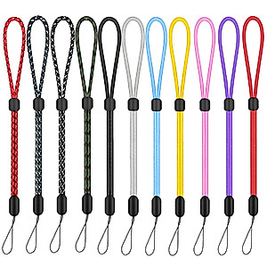 Hand Wrist Strap Lanyard, 6 Pack 8inch Adjustable Nylon Wristlet Straps Keychain String for Cell Phone Case Holder, AirPods Pro 2 2022, Camera, Key, GoPro, USB Drive, Ski Glove (Multi-ColorA)