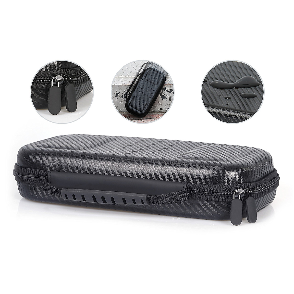 Amazon Basics Carrying Case for Nintendo Switch Console and Accessories - 10 x 2 x 5 Inches, Black