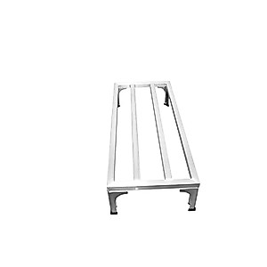 SHOPCraft Heavy Duty Aluminum Dunnage Rack, 20” X 48” X 7.5” Industrial Grade Aluminum Storage Rack, Commercial Food Service Storage Rack