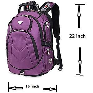 FreeBiz Laptop Backpack 19 Inch, Gaming Laptops Back Pack for 19.5,18, 18.4 Macbook Notebook Computer for Man Woman Purple (19 inches, Purple)