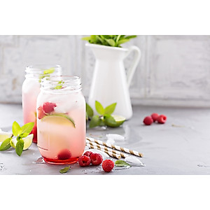 16oz Glass Mason Jars with lids Set of 6 - Airtight Band + Marker & Labels - Canning Jars with Lids, Ideal for candle jars, Spice Jars, Wedding Favors, Meal Prep, Jelly Jar, Jam, Honey,