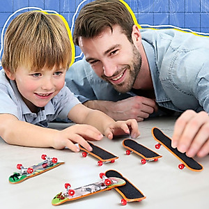 Sosation 18 Pcs Mini Finger Skateboard Christmas Party Gift Favors Mini Skateboards for Kids Novelty Skateboard Toys Fingerboard Decorations Fingertips Movement Finger Toy(Stylish Style)