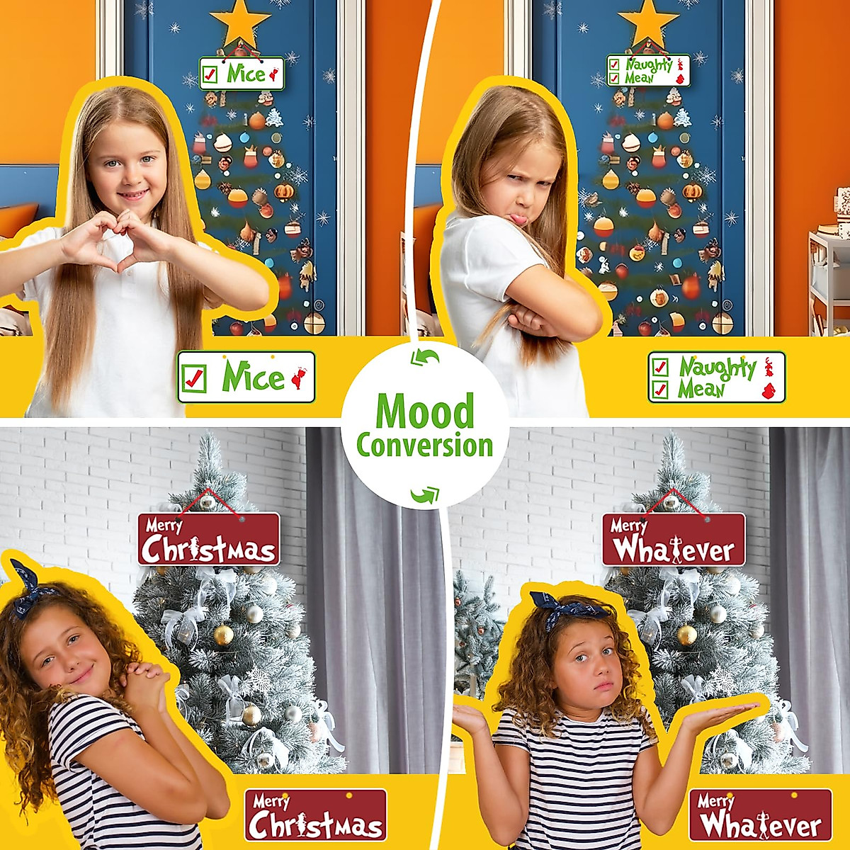 Grinchs Christmas Tree Decorations - 20Pcs Grinchs Christmas Tree Hanging Ornament Holiday Xmas Ornaments Christmas Decor Home Indoors