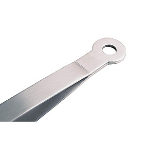 HINMAY Small Serving Tongs 6-Inch Stainless Steel Mini Appetizer Tongs, Set of 4 (Brushed)