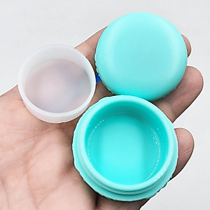 KUVIS 7ml Macron Plastic Silicone Containers Concentrate Non-stick Silicone Storage Jars Multi Use (5)